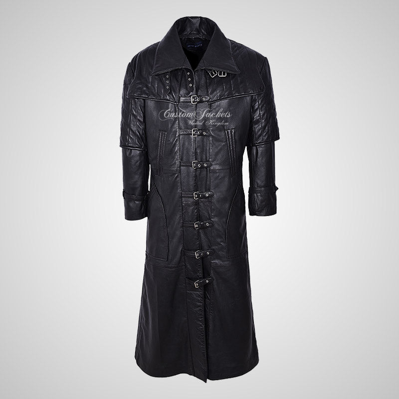 CORSAIR Men's Captain Coat Leather Overcoat – Custom Jackets